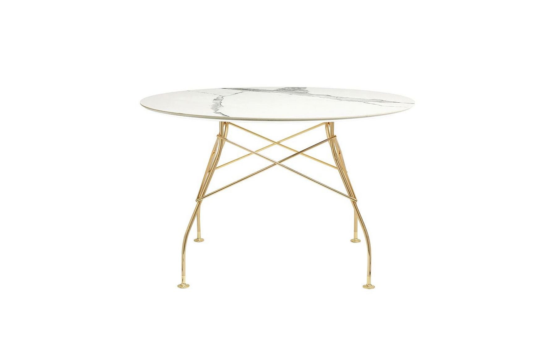 Glossy Small Round Table by Citterio & Low | Space Furniture
